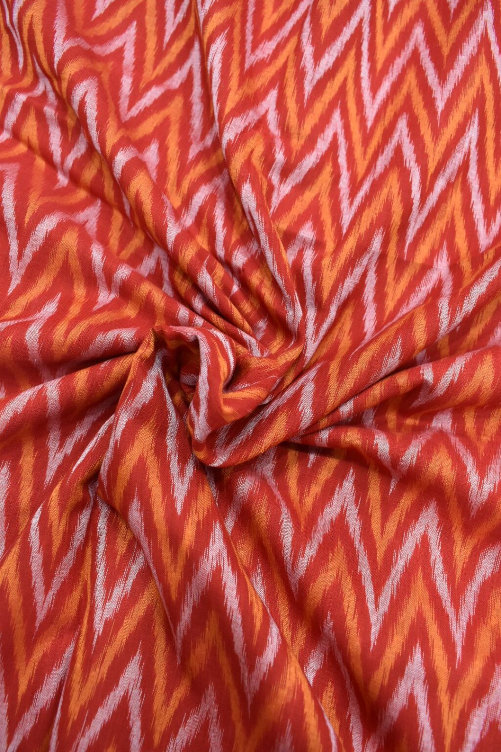 Red Colour Sambalpuri Handloom Cotton Fabrics