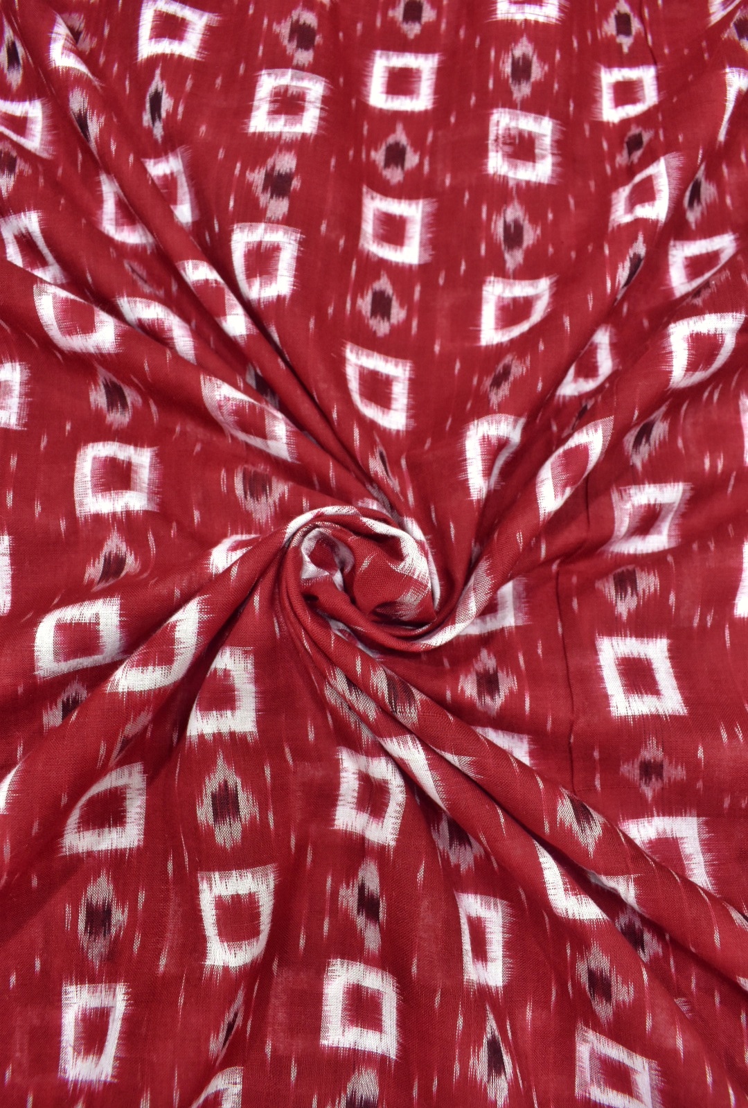 Red Colour Sambalpuri Handloom Cotton Fabrics - Sambalpuri Handloom Item