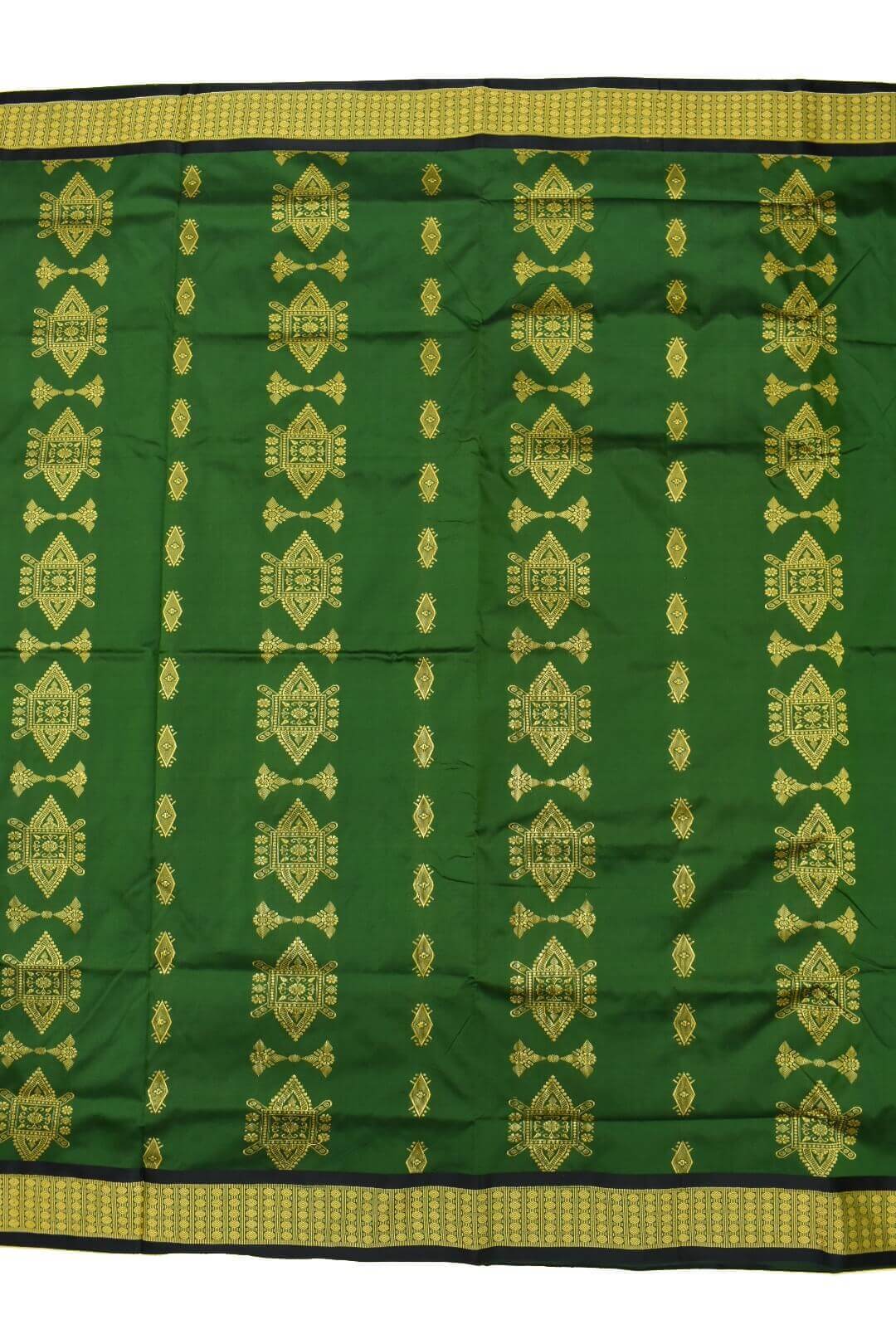 Mahendi Colour Pasapali Border Sambalpuri Handloom Bandha Silk Saree ...