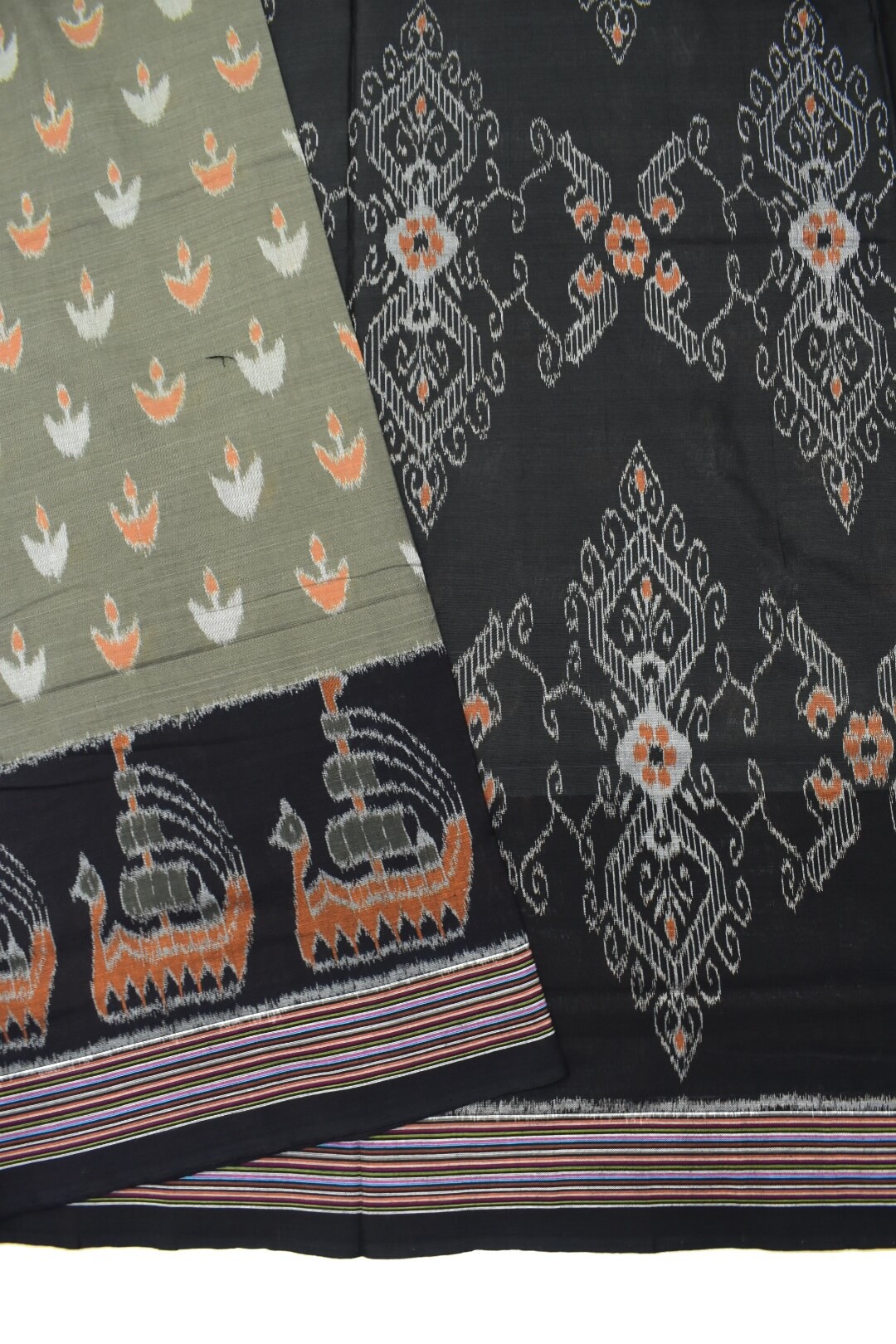 Cement Colour Boita Design Sambalpuri Handloom Cotton Saree ...
