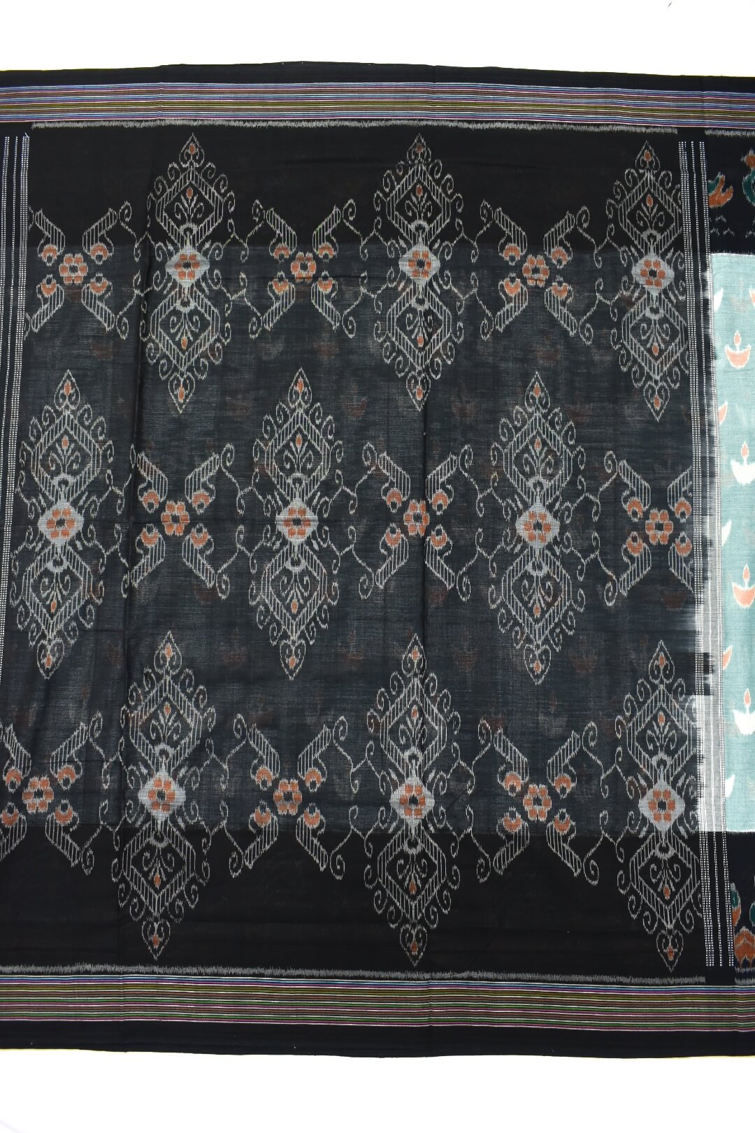 lite green Colour Boita Design Sambalpuri Handloom Cotton Saree ...