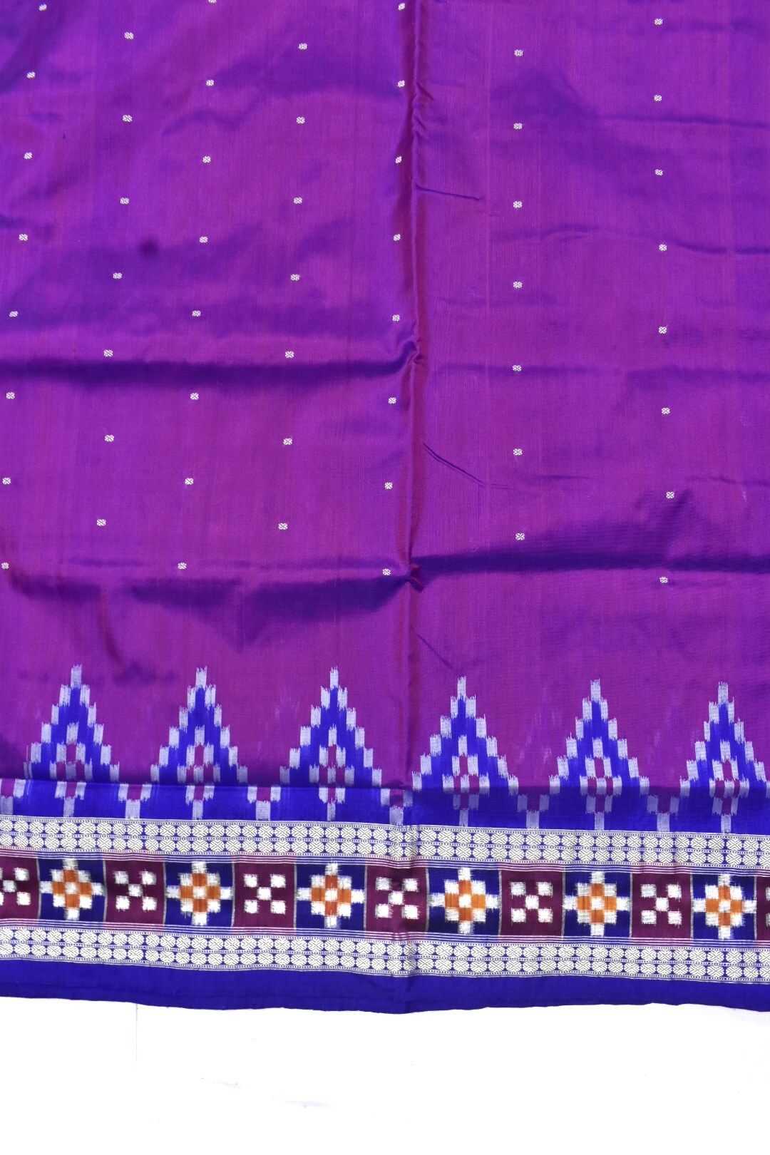 Purple Colour Pasapali Border Sambalpuri Handloom Bandha Silk Saree ...