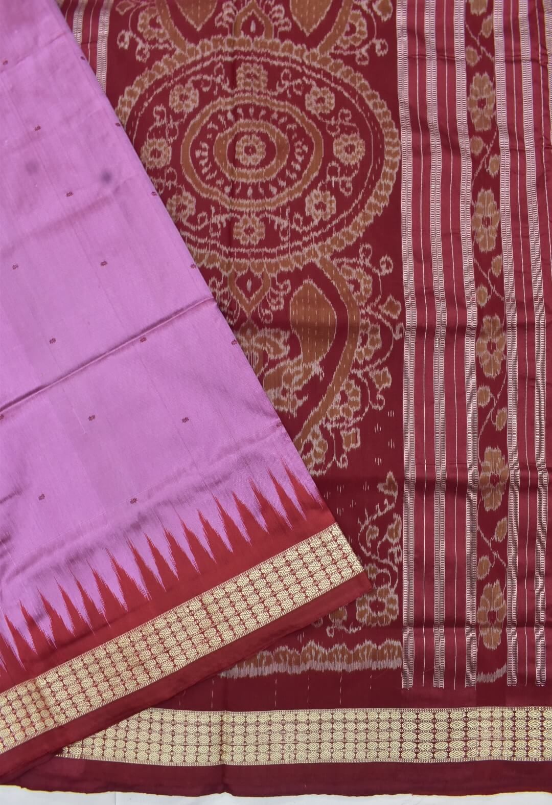 Neon Pink Colour Sambalpuri Handloom Bandha Silk Saree - Sambalpuri ...