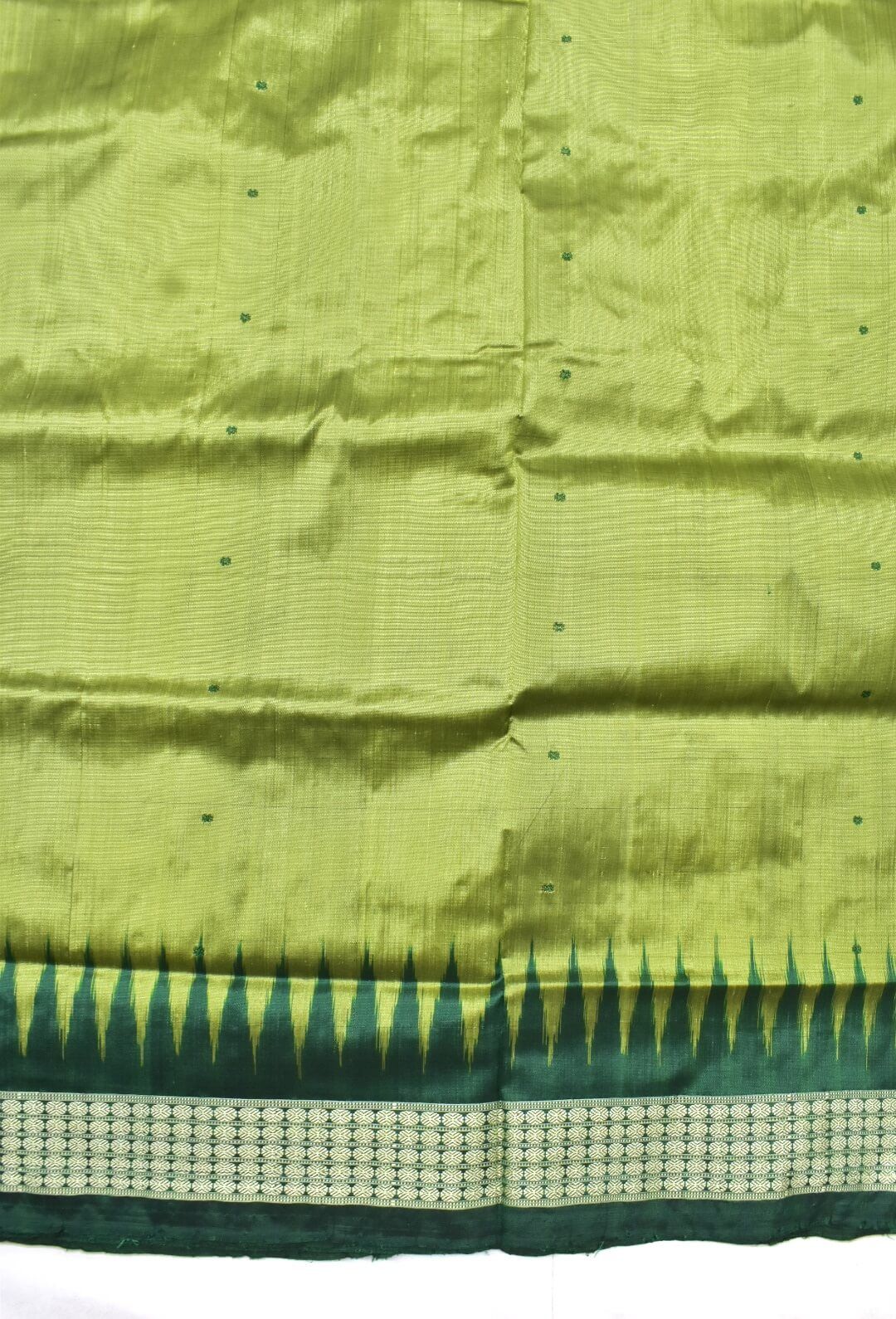 Lime Colour Patli Design Sambalpuri Handloom Bomkai Silk Saree ...